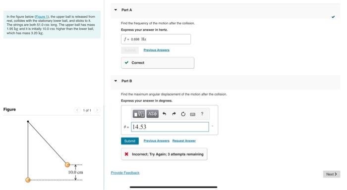 Solved In the figure below (Figure 1), the upper ball is | Chegg.com