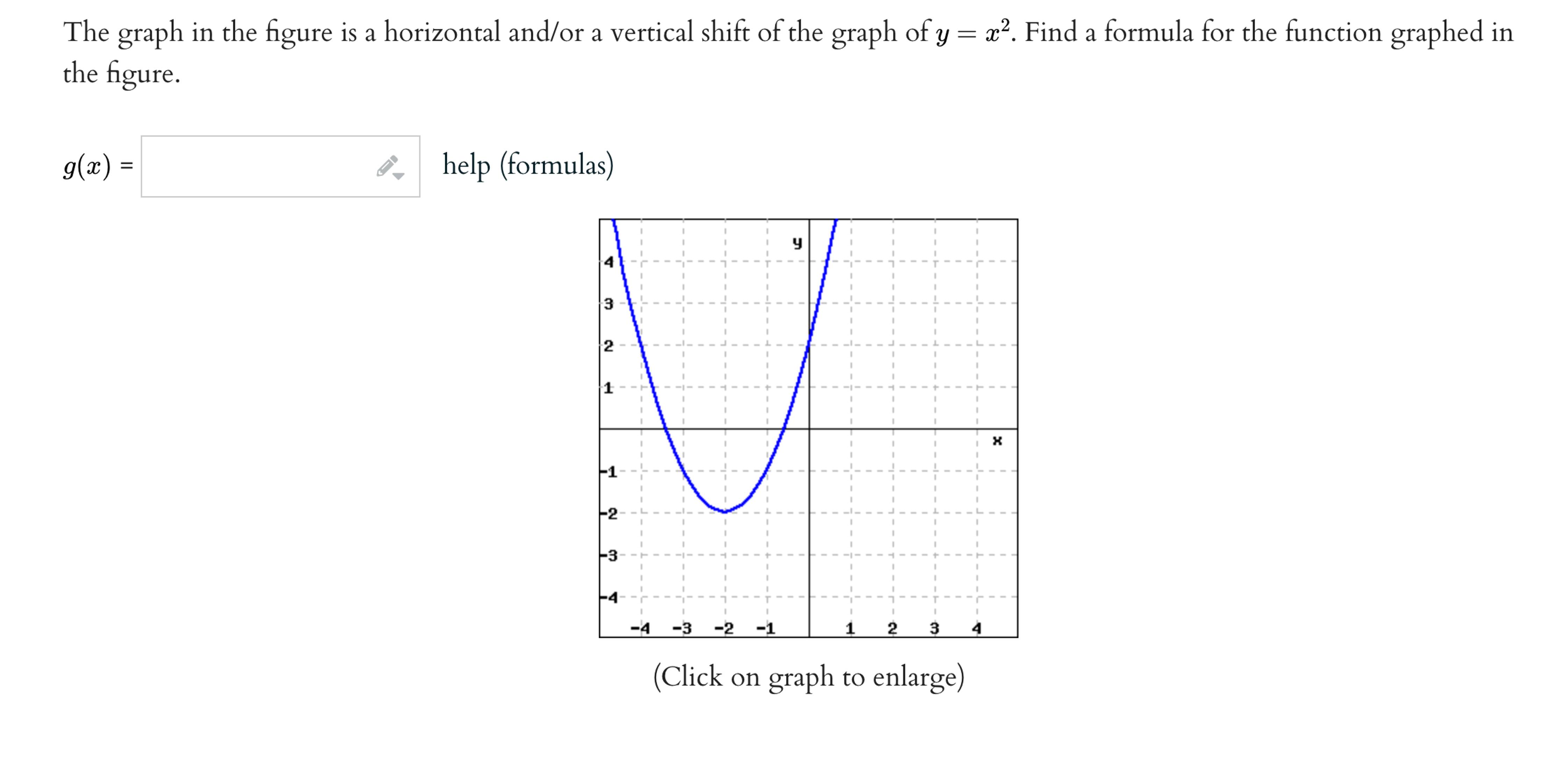 Solved The graph in the figure is a horizontal and/or a | Chegg.com