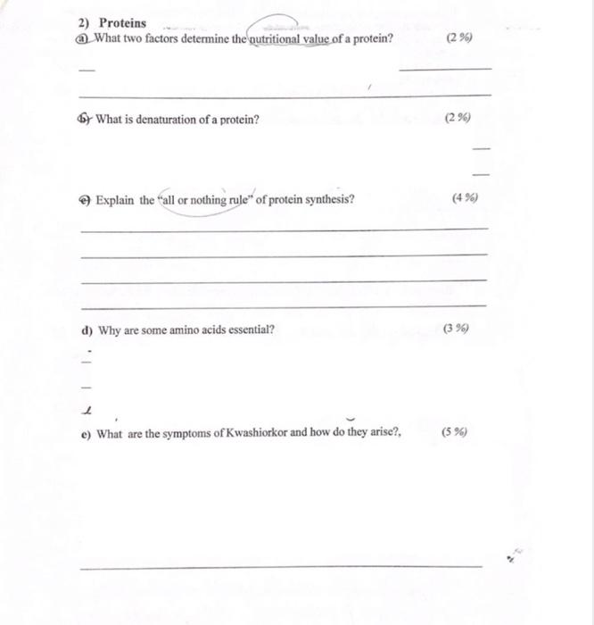 Solved 6 What Is Denaturation Of A Protein 4 Explain The