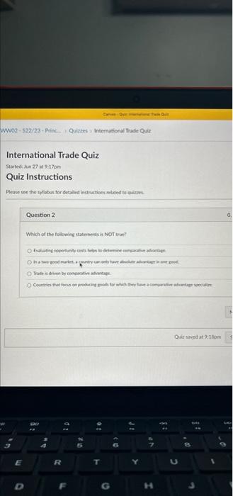Solved ww02 - $22/23 - Princ... > Quizzes > International | Chegg.com