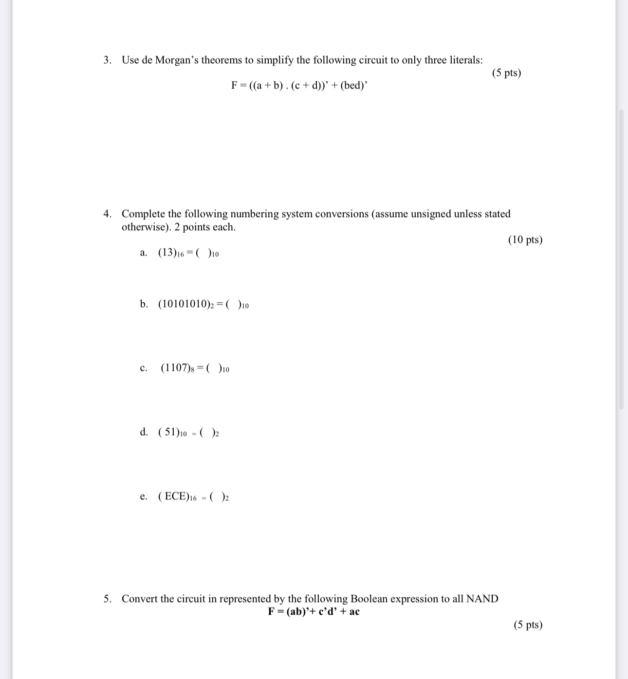 Solved Use de Morgan's theorems to simplify the following | Chegg.com