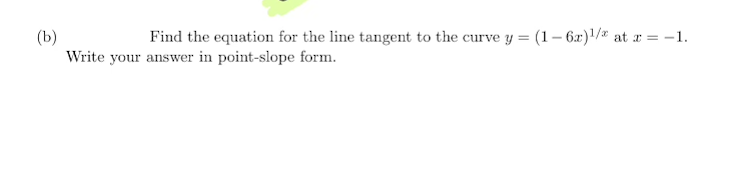Solved (b)Find the equation for the line tangent to the | Chegg.com