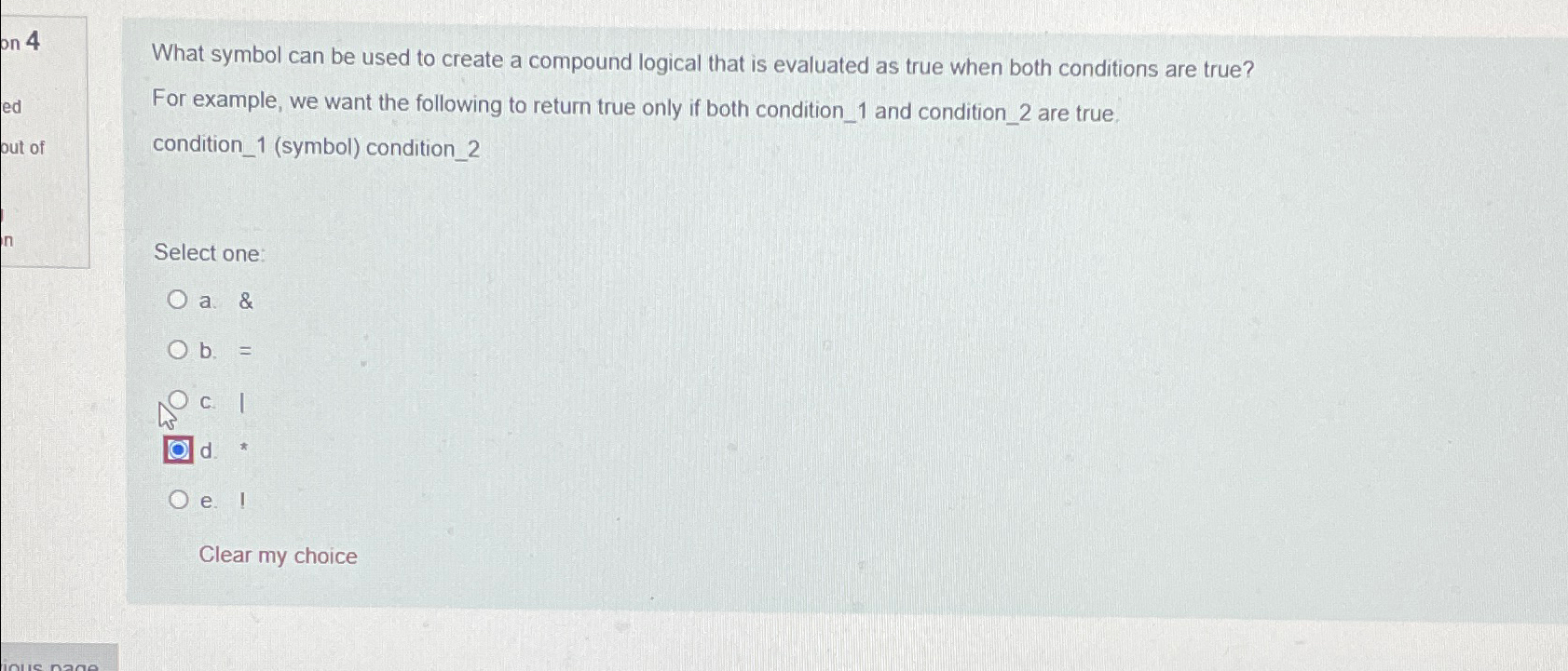 Solved What symbol can be used to create a compound logical | Chegg.com