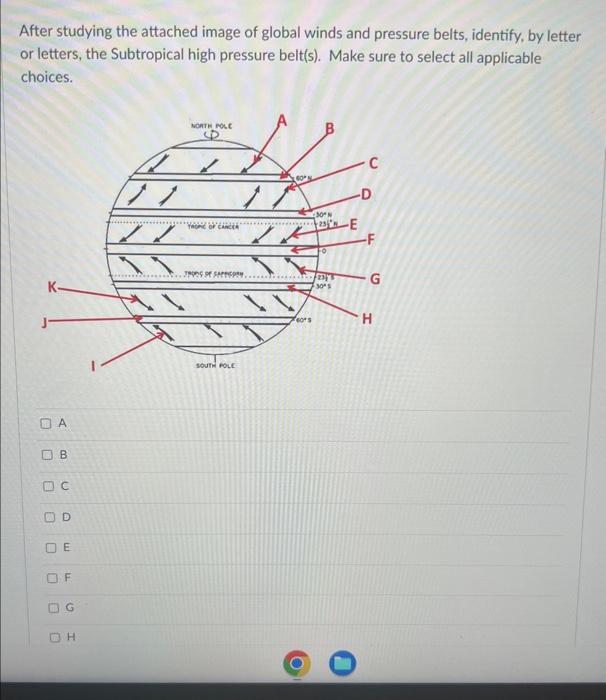 Solved After studying the attached image of global winds and | Chegg.com