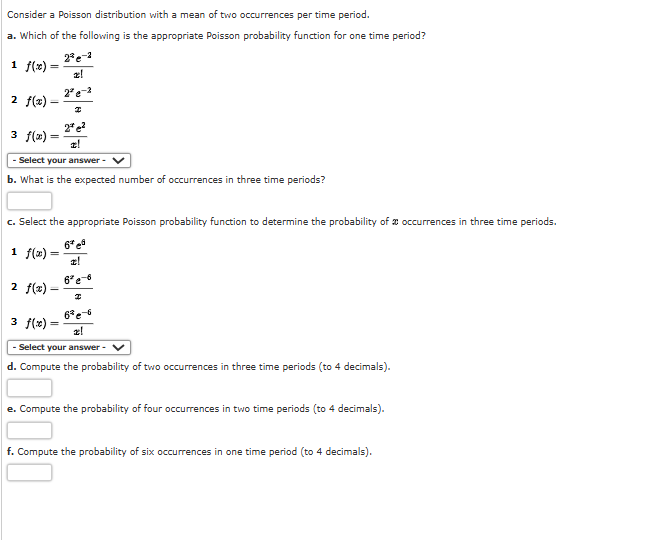 Solved Consider a Poisson distribution with a mean of two | Chegg.com