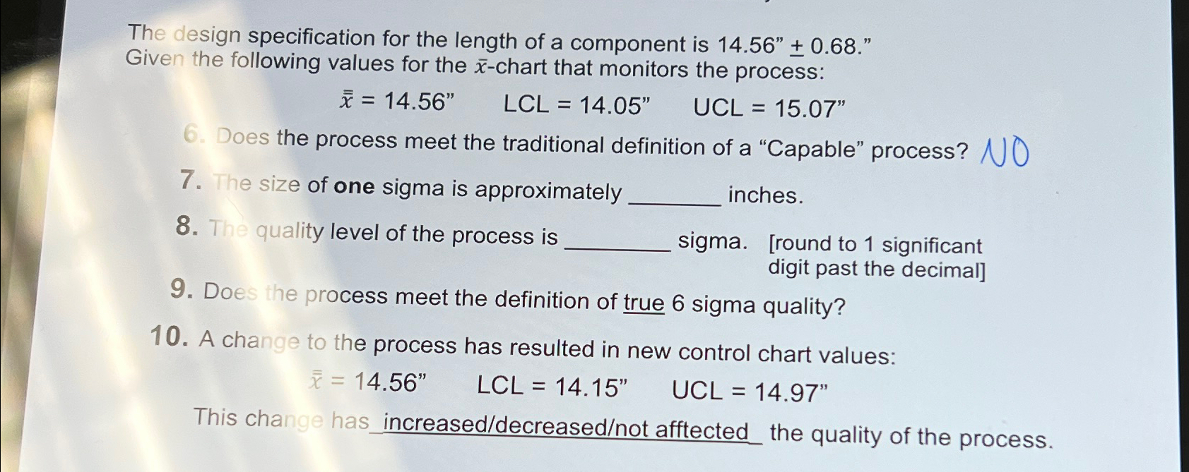 Solved The design specification for the length of a | Chegg.com