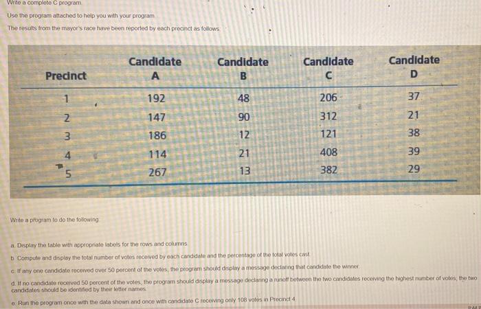 Solved Write a complete program Use the program attached to | Chegg.com