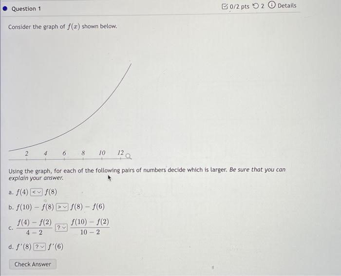 Solved Consider the graph of f(x) shown below. Using the | Chegg.com