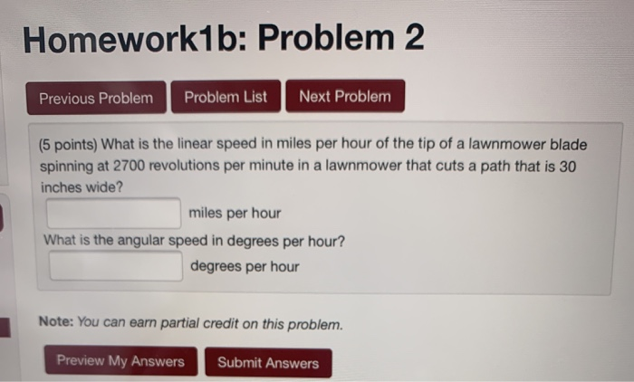Solved Homework1b: Problem 2 Previous Problem Problem List | Chegg.com