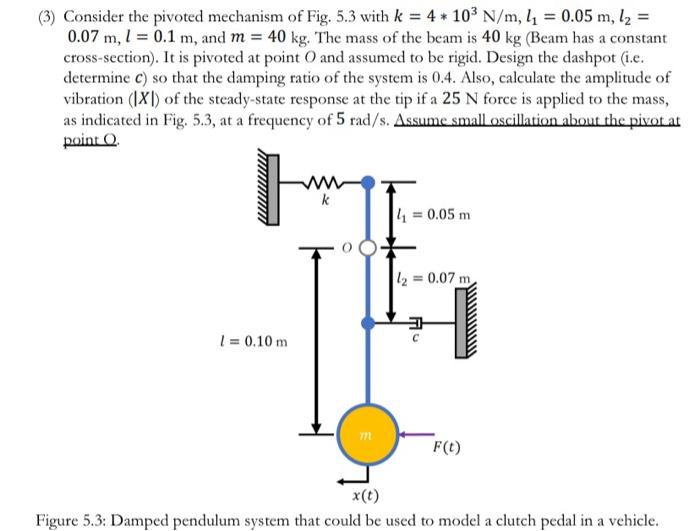 Solved Please solve the following Mechanical Vibration | Chegg.com