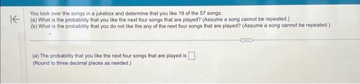 Solved You look over the songs in a jukebox and determine | Chegg.com