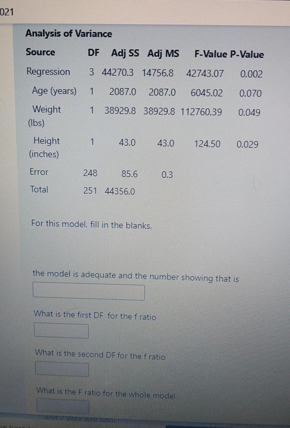 Solved 21 Coefficients Term Coef SE Coef T-Value P-Value VIF | Chegg.com