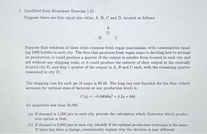 Solved 1. (modified from Brueckner Exercise 1.2) Suppose | Chegg.com