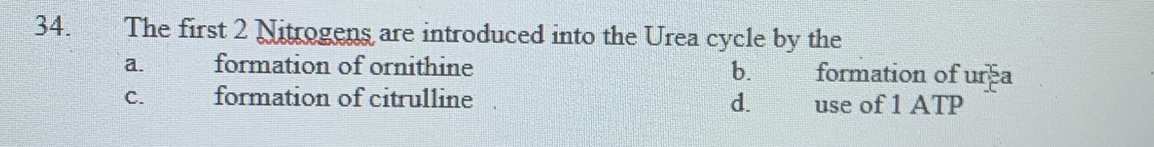 Solved The first 2 ﻿Nitrogens are introduced into the Urea | Chegg.com