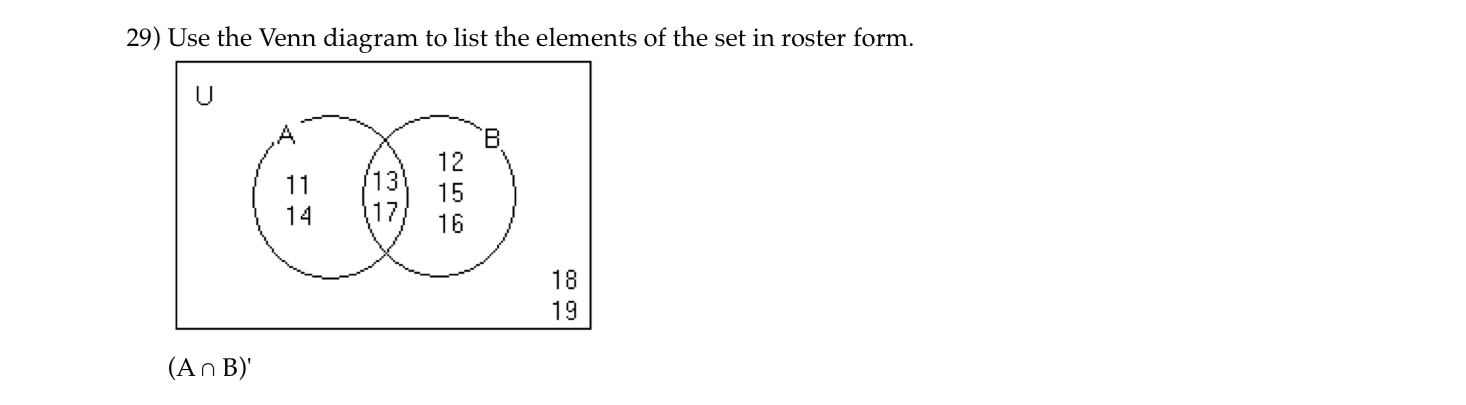 Solved Use the Venn diagram to list the elements of the set | Chegg.com