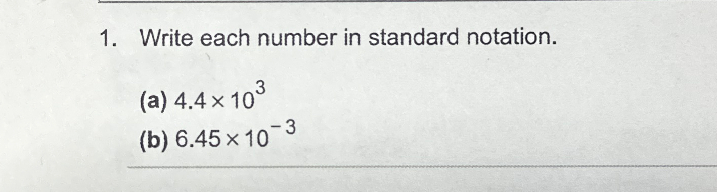 Solved Write each number in standard | Chegg.com