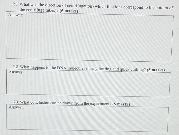 Solved Equilibrium Density Gradient Centrifugation Of Dna