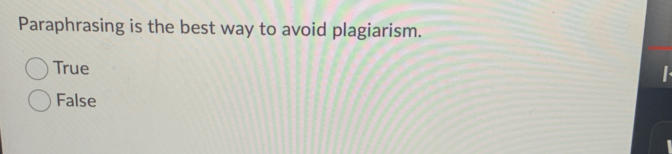 Solved Paraphrasing is the best way to avoid | Chegg.com
