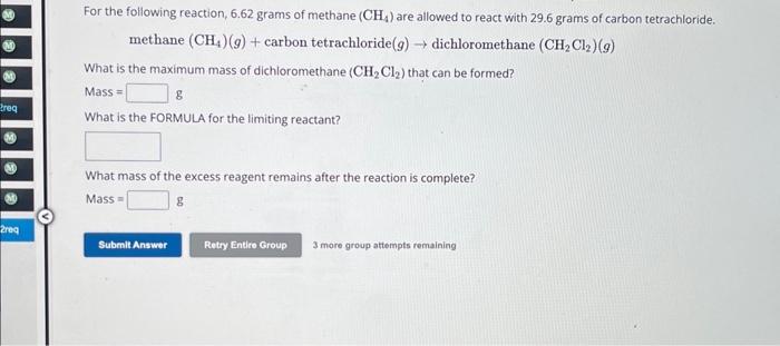 Solved For the following reaction, 8.82 grams of nitrogen | Chegg.com