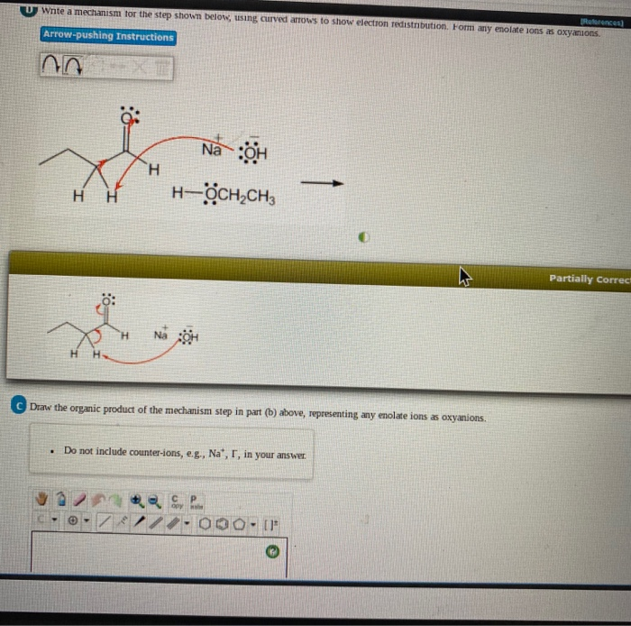 References Wnte a mechanism for the step shown below, | Chegg.com