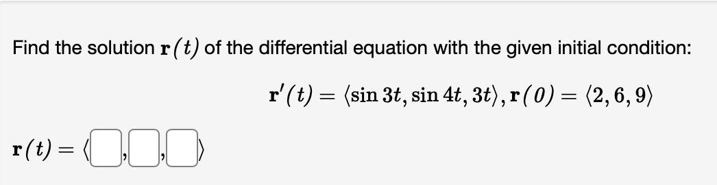 Solved **Please explain**Find the solution r(t) ﻿of the | Chegg.com