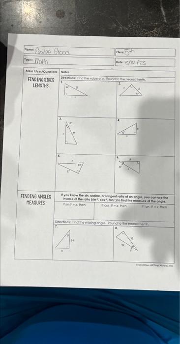 finding sides lengths | Chegg.com