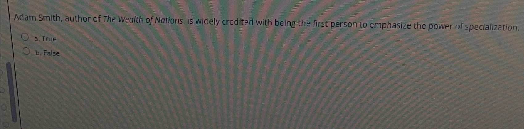 Solved Adam Smith, author of The Wealth of Nations, is | Chegg.com
