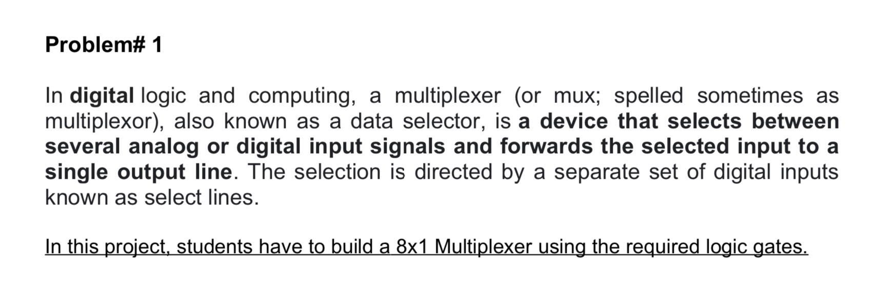 Solved Problem# 1In digital logic and computing, a | Chegg.com