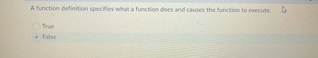 Solved in Python A function definition specifies what a | Chegg.com