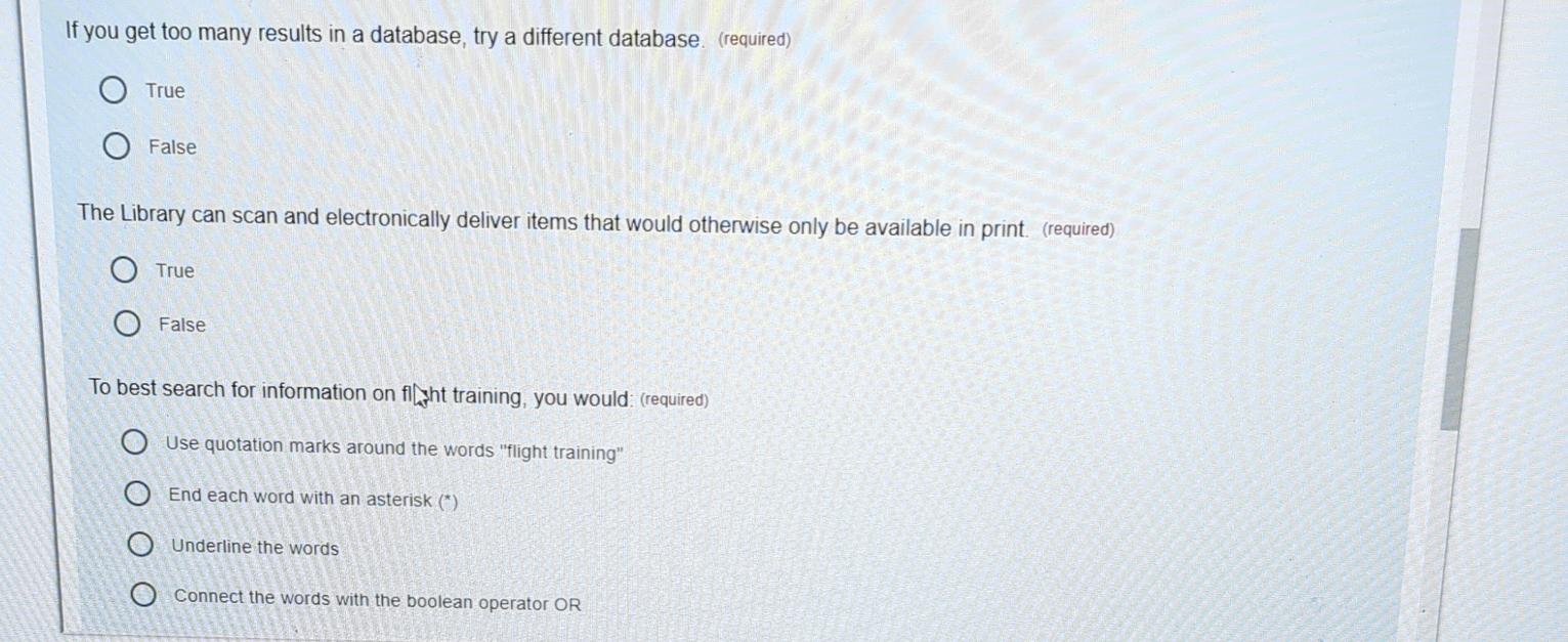 Solved If you get too many results in a database, try a | Chegg.com