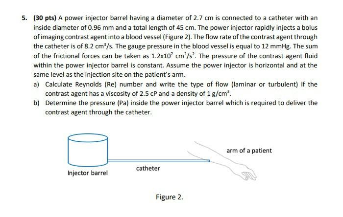 Solved 5. (30 pts) A power injector barrel having a diameter | Chegg.com
