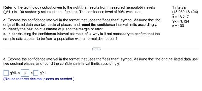 Solved Refer to the technology output given to the right | Chegg.com