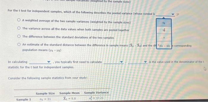 3. Differentiating pooled variance and the estimated | Chegg.com