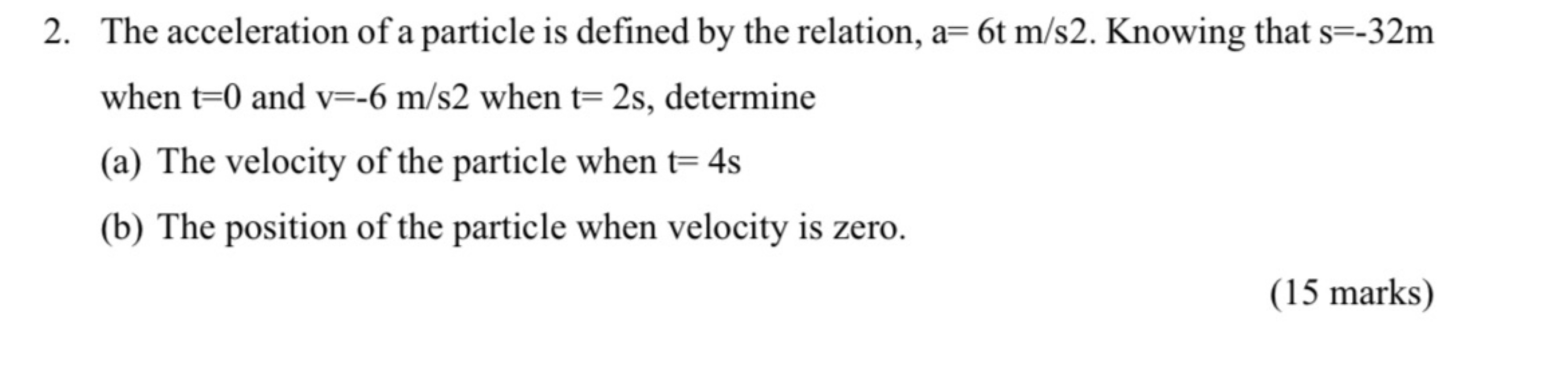Solved helpThe acceleration of a particle is defined by the | Chegg.com