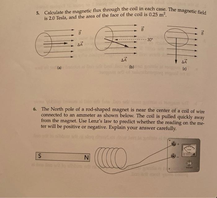 Solved 5. Calculate the magnetic flux through the coil in | Chegg.com