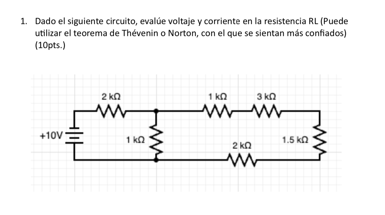 Dado el siguiente circuito, evalúe voltaje y | Chegg.com
