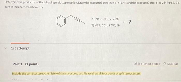 Solved Determine the product(s) of the following multistep | Chegg.com