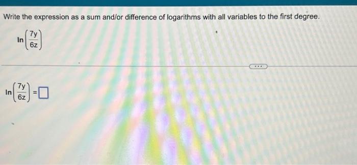 Solved Write the expression as a sum and/or difference of | Chegg.com