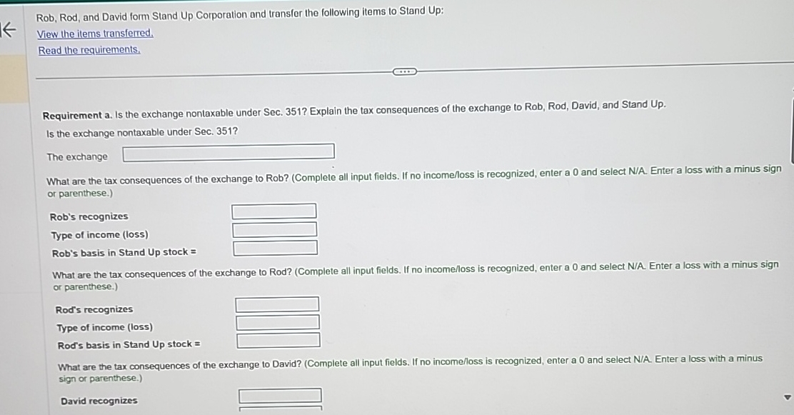 Rob, Rod, and David form Stand Up Corporation and | Chegg.com