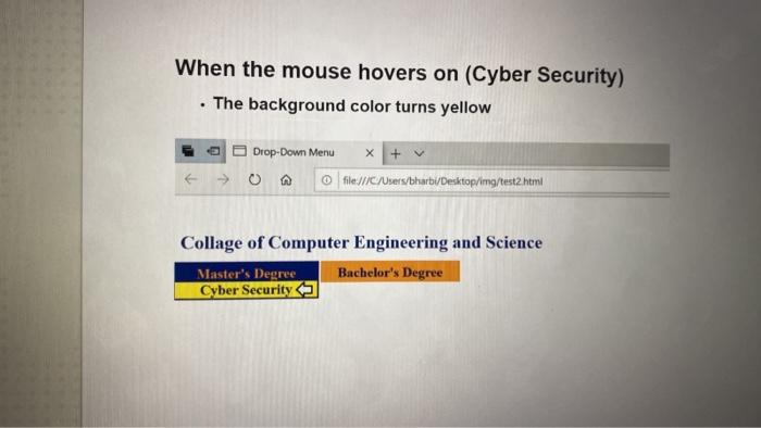 Solved Create the following by using Internal (embedded) CSS | Chegg.com