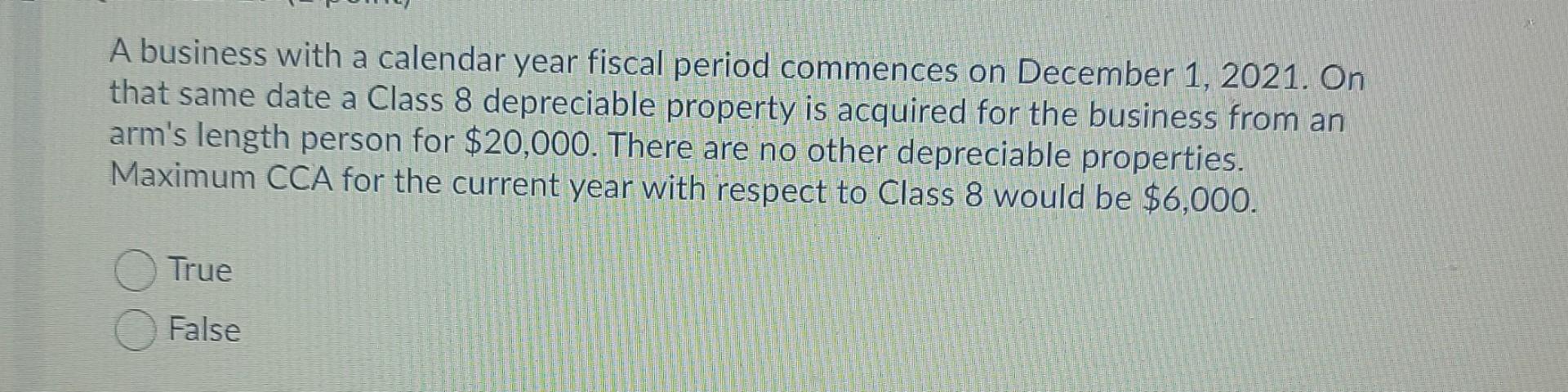 Solved The Accll provisions do not apply to depreciable | Chegg.com