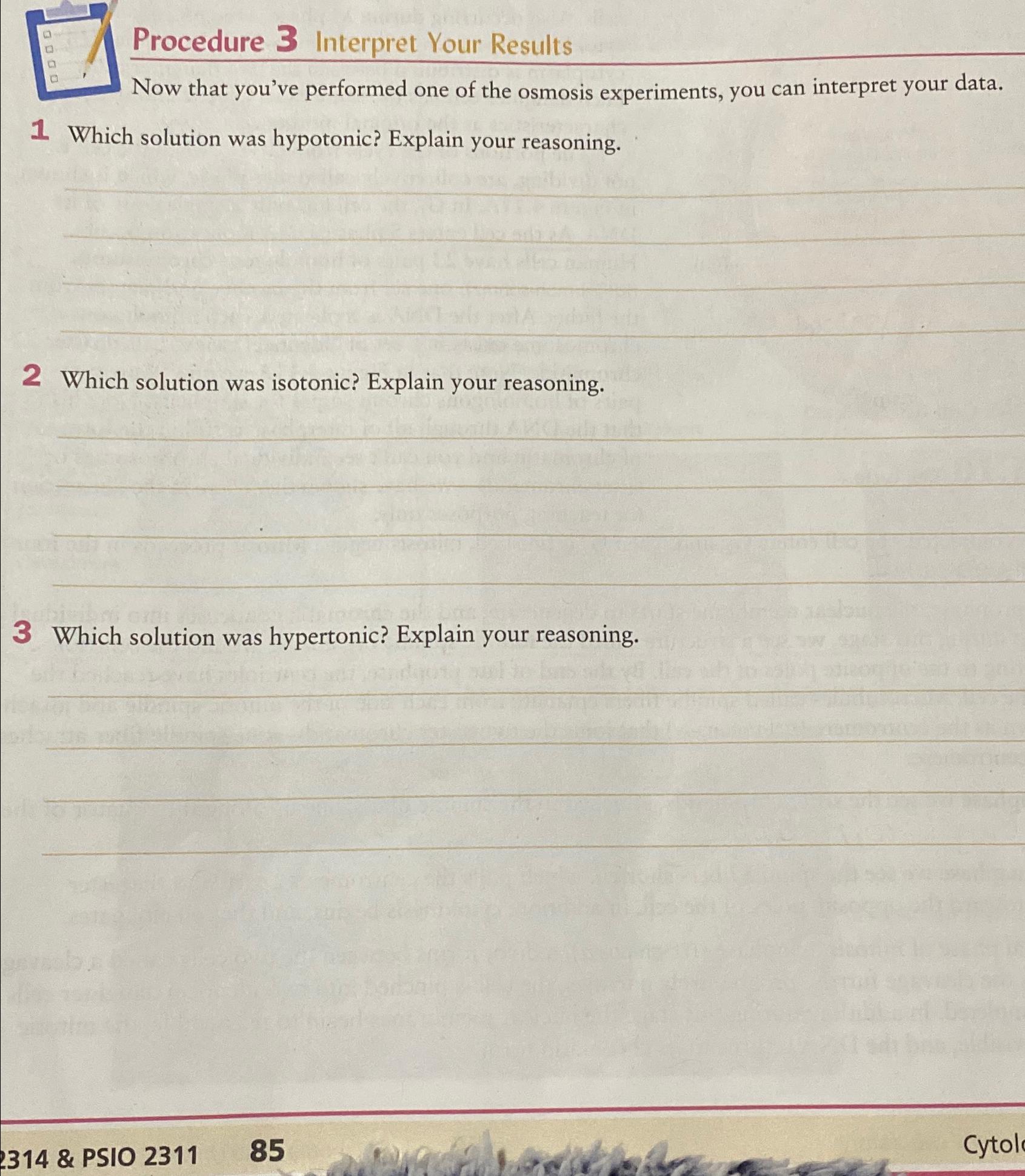Solved Procedure 3 ﻿Interpret Your ResultsNow that you've | Chegg.com