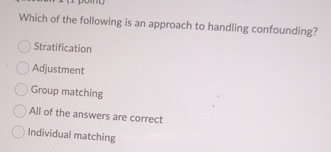 Solved Which of the following is an approach to handling | Chegg.com