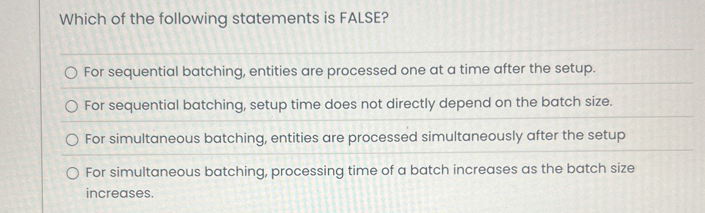 Solved Which of the following statements is FALSE?For | Chegg.com