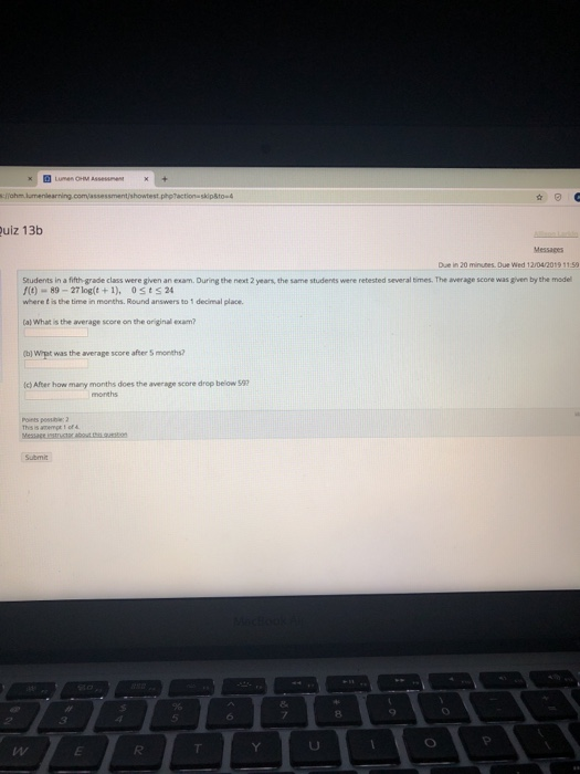 Solved a Lumen OHM Assessment | Chegg.com