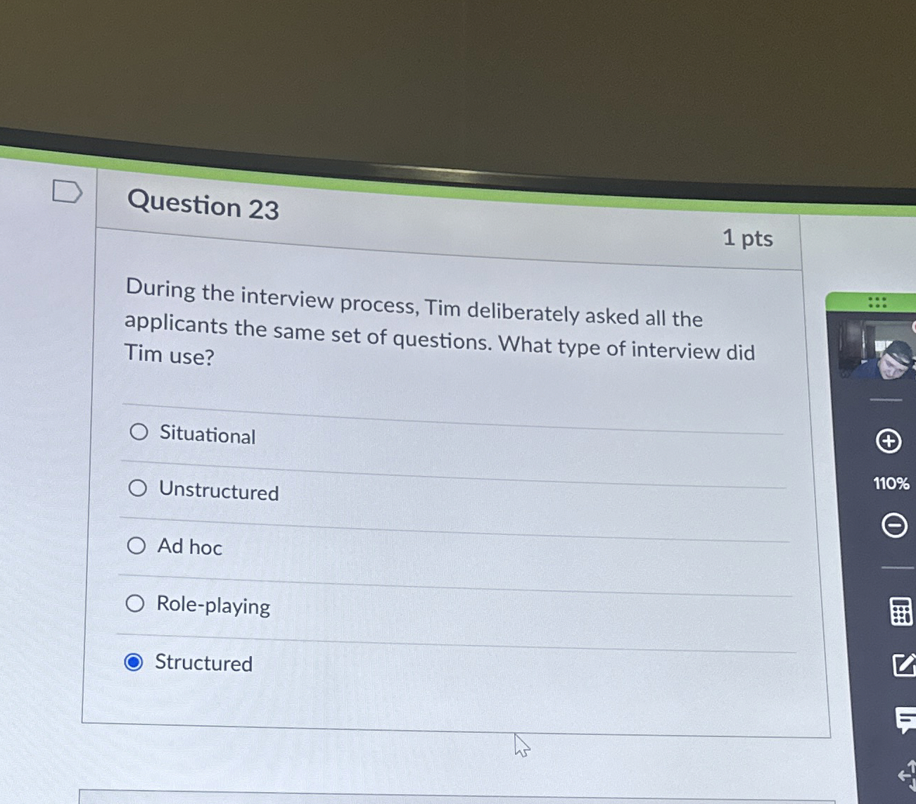 Solved Question 231 ﻿ptsDuring the interview process, Tim | Chegg.com