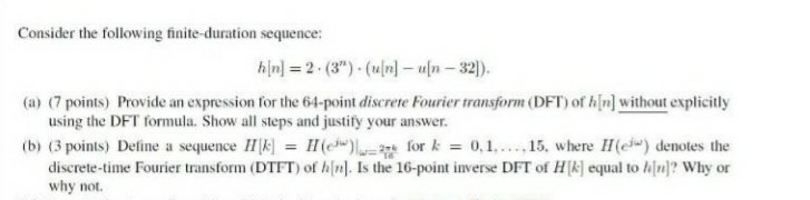 Consider the following finite-duration sequence: hin) | Chegg.com