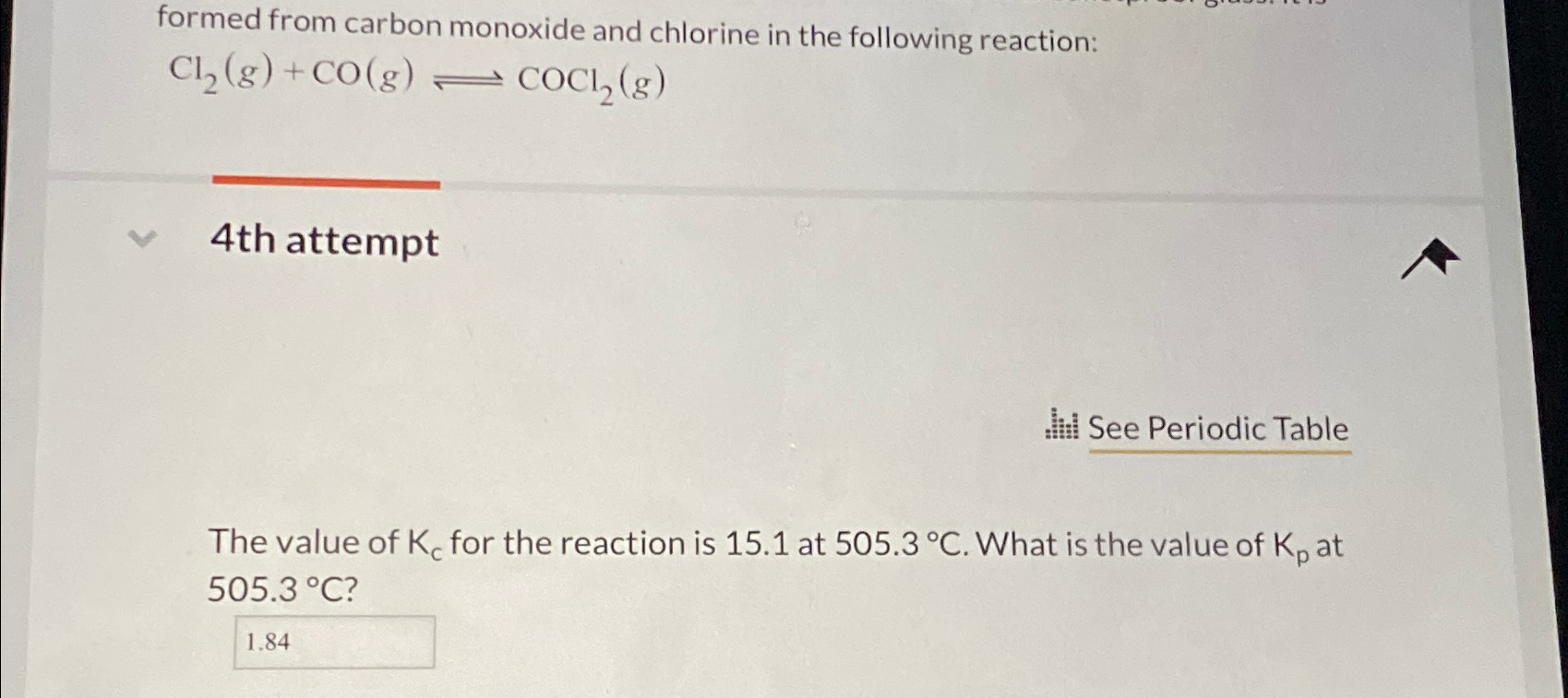 Solved Phosgene (COCl2) ﻿is used in the manufacture of foam | Chegg.com