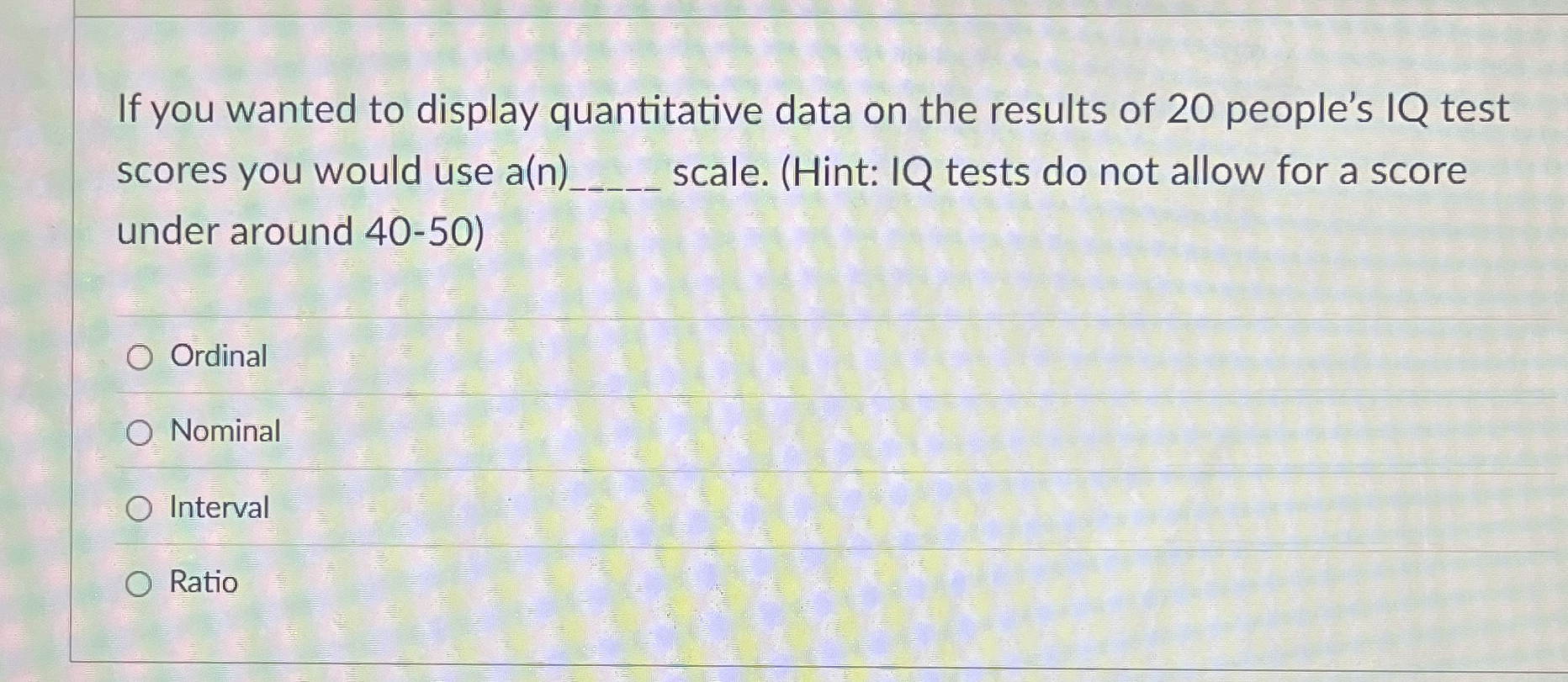 If you wanted to display quantitative data on the | Chegg.com