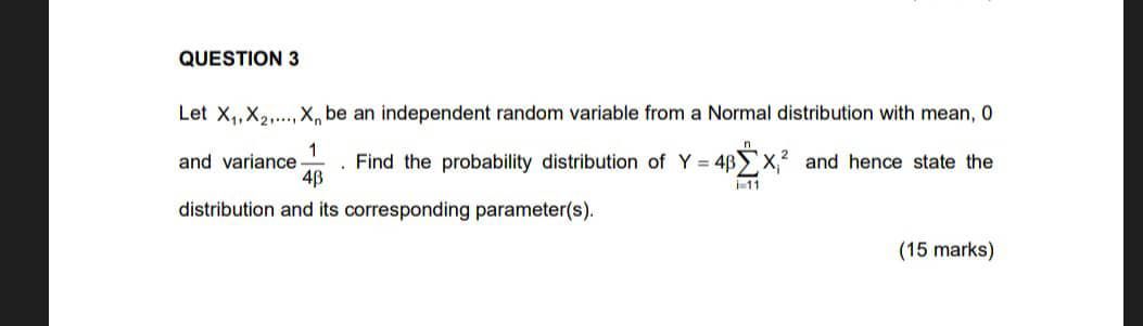 Solved QUESTION 3Let x1,x2,dots,xn ﻿be an independent random | Chegg.com